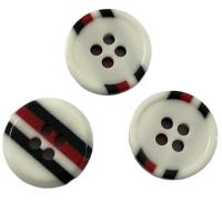 China Resin Plastic Shirt Buttons 22L Four Color Combo Rim Back 4 Hole Sewing Buttons for sale
