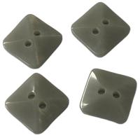 China 2 Hole Plastic Square Shirt Buttons Convex Face With Rainbow Effect for sale