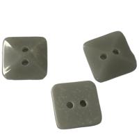 China 2 Hole Plastic Square Shirt Buttons Convex Face With Rainbow Effect for sale