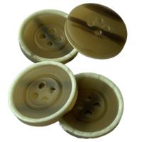 China Eco-Friendly Resin Imitation Horn Coat Buttons 34L 4 Hole Durable Plastic for sale
