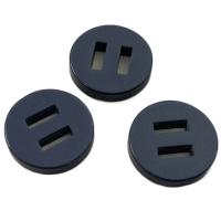 China Dark Blue 28L Double Flat Slot Plastic Resin Buttons 2 Hole for Sewing Garment for sale