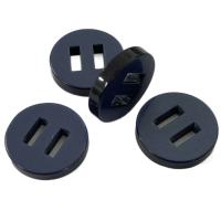 China Dark Blue 28L Double Flat Slot Plastic Resin Buttons 2 Hole for Sewing Garment for sale