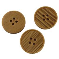 China Eco-Friendly Polyester Imitation Wood Buttons 38L 4 Holes with Little Rim for Garment Sewing for sale