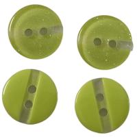 China Eco-Friendly Resin Glitter Effect Two Hole Plastic Shirt Buttons 22L with Chalk Slot for sale