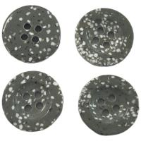 China Eco Friendly Recycled Polyester Buttons with Stone Powder 24L Four Hole for Shirts for sale