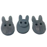 China Rabbit Shape Plastic Shirt Buttons 18mm Rainbow Effect 2 Hole for Sewing for sale