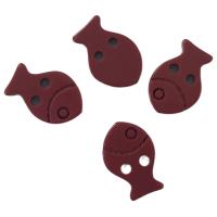 China Fish Shape Shirt Fancy Plastic Buttons With Double Flat Design 2 Hole for sale