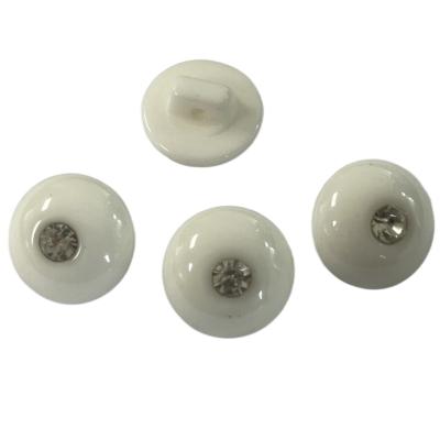 China Faux Diamond Face Plastic Resin Shank Buttons 18L 11mm for Shirt Sewing for sale