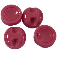 China Plastic Resin Red Shank Buttons With Concave Front Side One Hole On The Back for sale