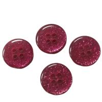 China Eco-Friendly Resin Glitter Buttons 28L Four Hole Double Convex for Shirt Sewing for sale