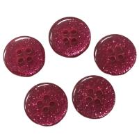 China Eco-Friendly Resin Glitter Buttons 28L Four Hole Double Convex for Shirt Sewing for sale