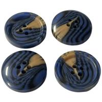 China Eco-Friendly Resin Faux Horn Coat Buttons 34L 4 Hole with Slot on Rim for sale
