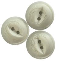 China Eco-Friendly Resin Fish Eye Buttons Off White 27L Two Hole for Coat Sewing for sale