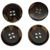 China 32L 4 Hole Plastic Coat Buttons Faux Horn Design with Rim for Women Outerwear for sale