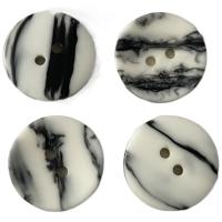 China Sweater Polyester Buttons With Imitation Marble Effect Two Holes 30L Simple Design for sale