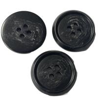 China Four Hole Imitation Horn Button 25mm with Rim for Coat Outerwear for sale