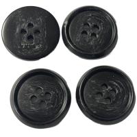 China Four Hole Imitation Horn Button 25mm with Rim for Coat Outerwear for sale