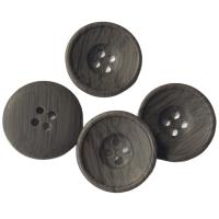 China Imitation Wooden Polyester Buttons 32L 4 Holes with Little Rim for Sewing Garment Accessories for sale