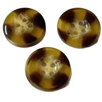 China Resin Faux Horn Coat Buttons 20mm 4 Hole for Women's Sweater Outerwear for sale