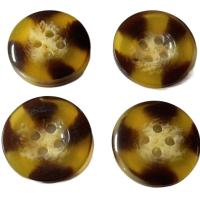 China Resin Faux Horn Coat Buttons 20mm 4 Hole for Women's Sweater Outerwear for sale