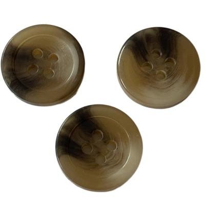China 11/16 Inch 4 Hole Plastic Faux Horn Buttons ODM Color for Women Coat 18mm for sale