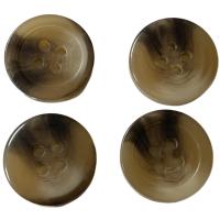 China 11/16 Inch 4 Hole Plastic Faux Horn Buttons ODM Color for Women Coat 18mm for sale