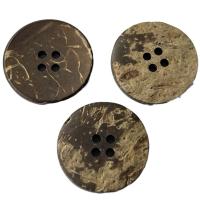 China ODM Natural Coconut Buttons 4 Hole 38L Round Shape Eco-Friendly Garment Accessories for sale