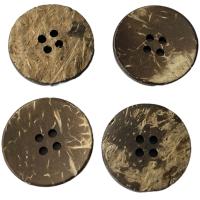 China ODM Natural Coconut Buttons 4 Hole 38L Round Shape Eco-Friendly Garment Accessories for sale