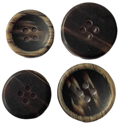 China 4 Holes Polyester Buttons 32L 26L Faux Wood Effect for Coat Outerwear ODM Service for sale
