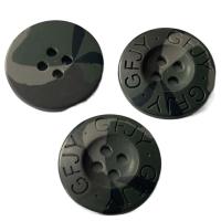 China Engraved Logo Plastic Coat Buttons 34L Camouflage Color for Coat Sweater for sale