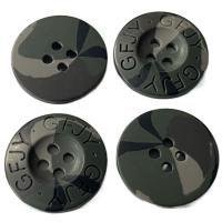 China Engraved Logo Plastic Coat Buttons 34L Camouflage Color for Coat Sweater for sale