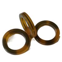 China Eco Friendly Resin Circle Buttons 18mm 1 Hole Faux Horn for Sewing DIY Garment Accessories for sale