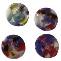China 14L 4 Hole Plastic Shirt Buttons Random Color Eco-Friendly Resin for Blouses DIY Garment Accessories for sale