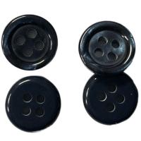 China Faux MOP Plastic Shirt Buttons 18L 4 Holes Eco-Friendly Polyester for Shirts Blouses for sale