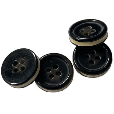 China Eco-Friendly Resin Coat Buttons 28L with Special Edge for Sweater and Overcoat for sale