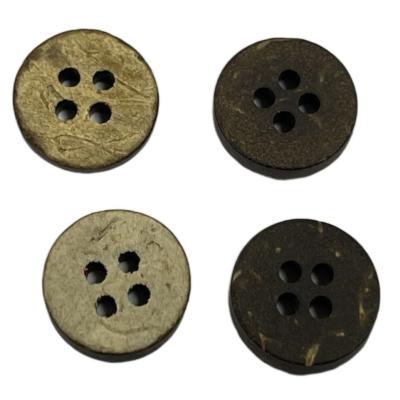 China Natural Coconut Button 4 Hole 11mm 18L for Sewing Knitting Garment Eco-Friendly for sale