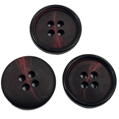 China Natural Horn Buttons Four Hole 28L Matt Finish for Coat Overcoat Garment Accessories for sale