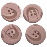 China 3/4 Inch 4 Hole Plastic Coat Buttons Pink Color Resin Eco Friendly for Women Sweater for sale
