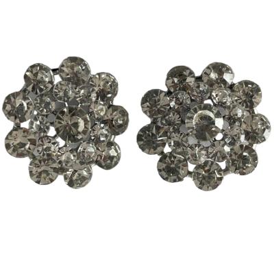 China 38L Fancy Plastic Buttons Faux Diamond with Metal Shank for Shirt DIY Material Custom Color for sale