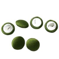 China Fabric Covered Buttons with Plastic Shank 16L Green for Women's Coat Sweater for sale