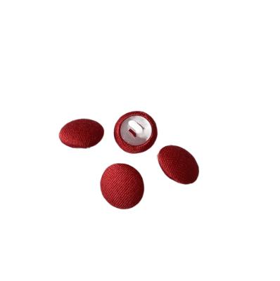 China 16L Fabric Covered Shank Buttons Resin Satin Bridal Buttons for Sweater Shirt for sale