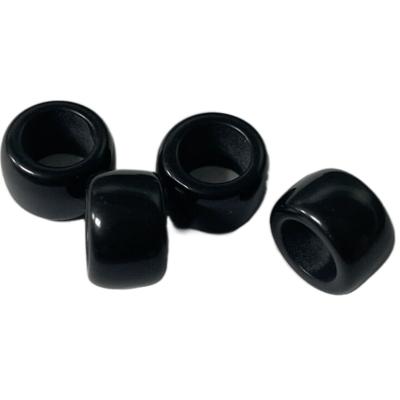 China Plastic Cord Ends 16L Black ODM 1 Hole for Coat Jacket Hoodies Garment Accessories for sale
