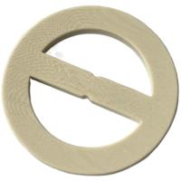 China 61mm 2 Holes Polyester Plastic Buckles Light Brown for Bag Coat Outerwear Garment Accessories for sale