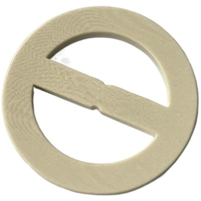 China 61mm 2 Holes Polyester Plastic Buckles Light Brown for Bag Coat Outerwear Garment Accessories for sale