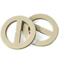 China 61mm 2 Holes Polyester Plastic Buckles Light Brown for Bag Coat Outerwear Garment Accessories for sale