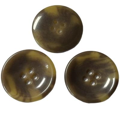 China 46L Four Hole Fake Horn Button Resin Eco-Friendly Plastic for Coat Outerwear Sweater for sale