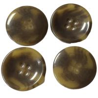 China 46L Four Hole Fake Horn Button Resin Eco-Friendly Plastic for Coat Outerwear Sweater for sale