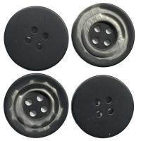 China 54L 34.3mm Imitation Horn Buttons 4 Hole Resin Eco Friendly for Coat Outerwear for sale