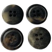 China 5/8 Inch Faux Horn Button 4 Holes Round Rim Resin Eco Friendly for Women Coat Sweater for sale