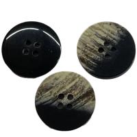 China Faux Marble Polyester Buttons 4 Holes Black 30L 19mm for Coat Sweater Garment Accessories for sale